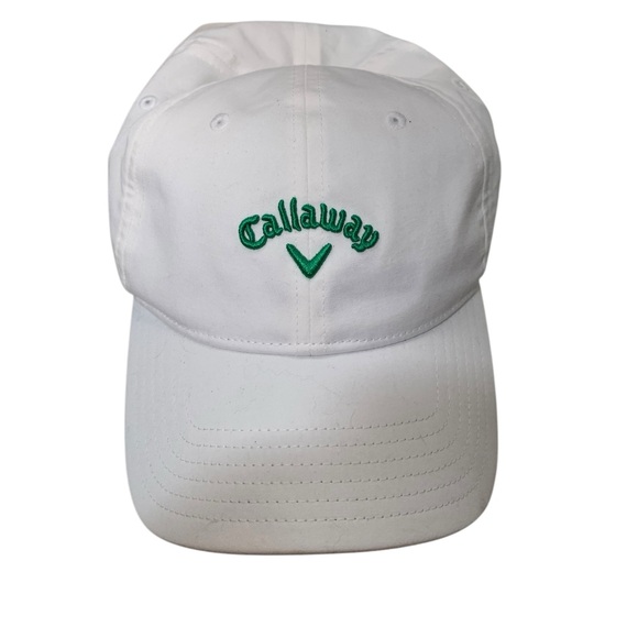 Callaway | Accessories | Callaway White Cap With Green Logo Gs Trefoil ...